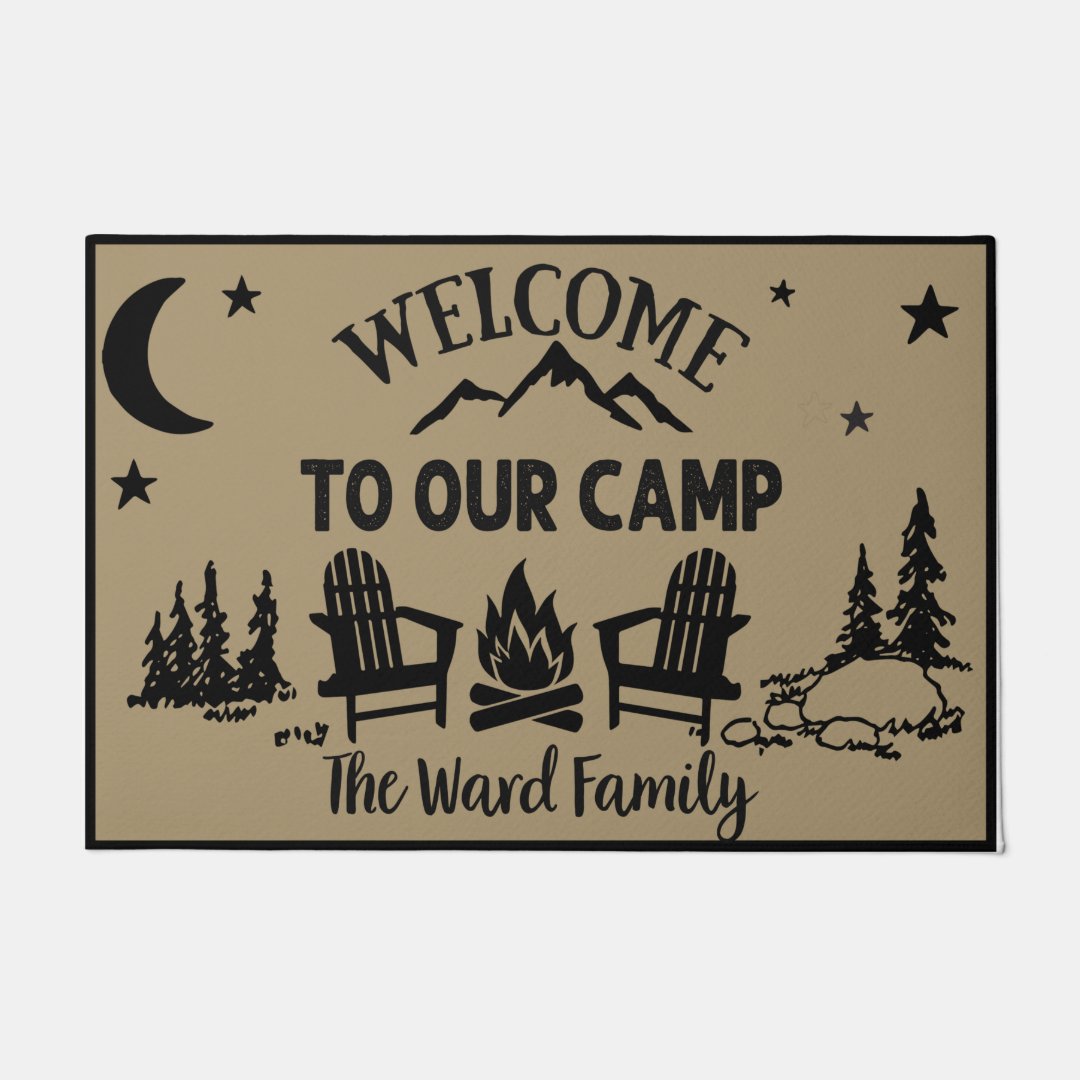 Welcome To Our Camp Doormat, Camp Welcome Mat | Zazzle