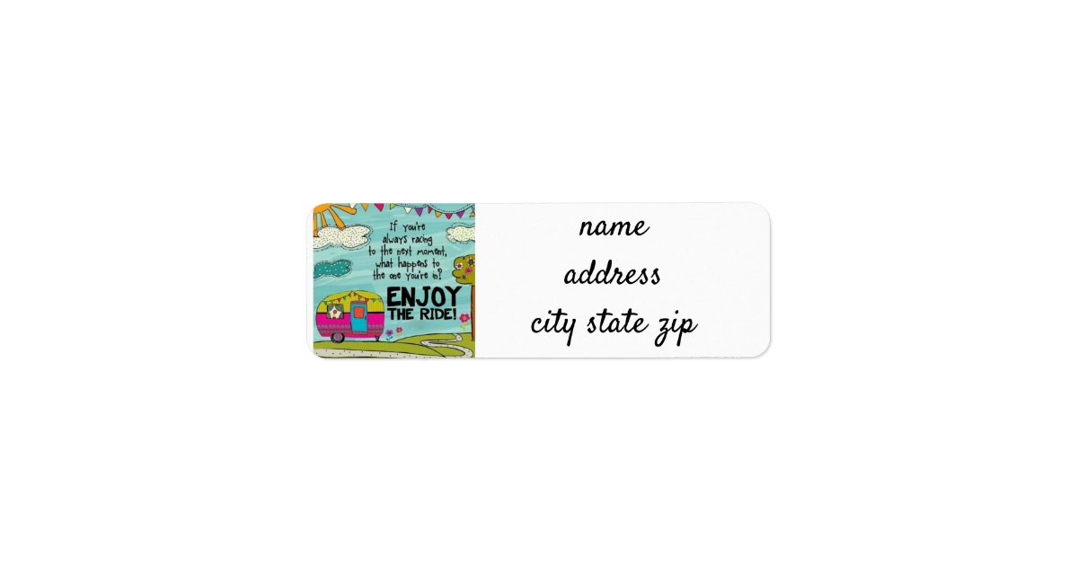 **WELCOME TO OUR CAMPER** RETURN ADDRESS LABEL | Zazzle