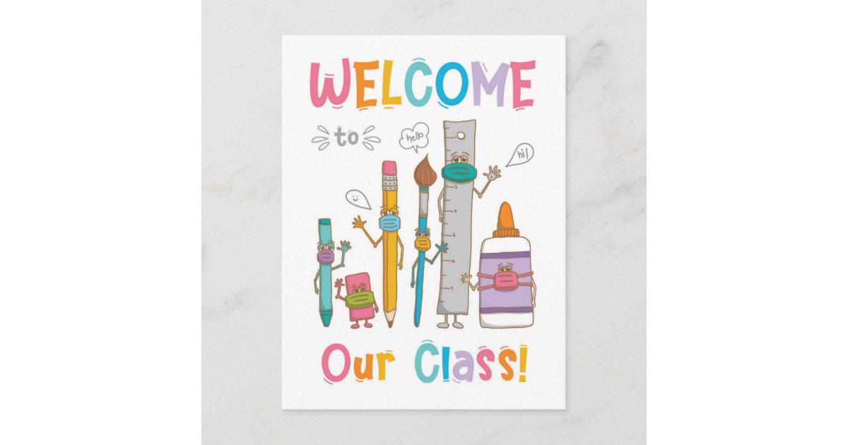 Welcome to Our Class (vertical) Postcard | Zazzle