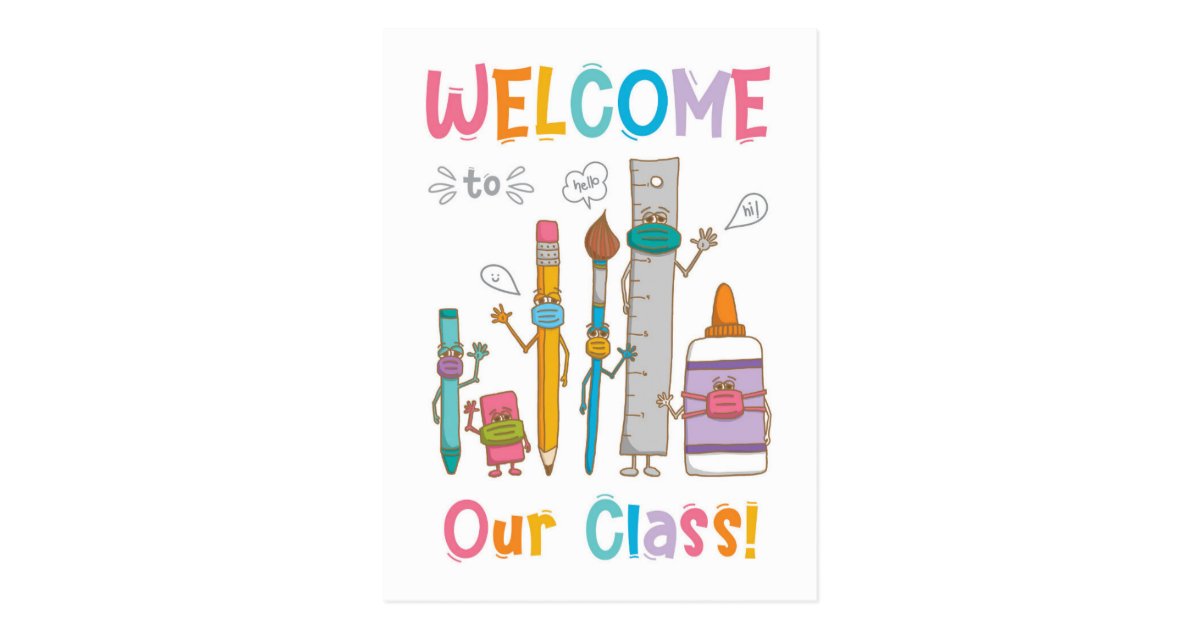 Welcome to Our Class (vertical) Postcard | Zazzle.com