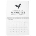 Welcome to our Farmhouse Country Rustic Rooster Calendar | Zazzle
