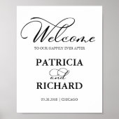 Welcome To Our Happily Ever After Elegant Sign | Zazzle