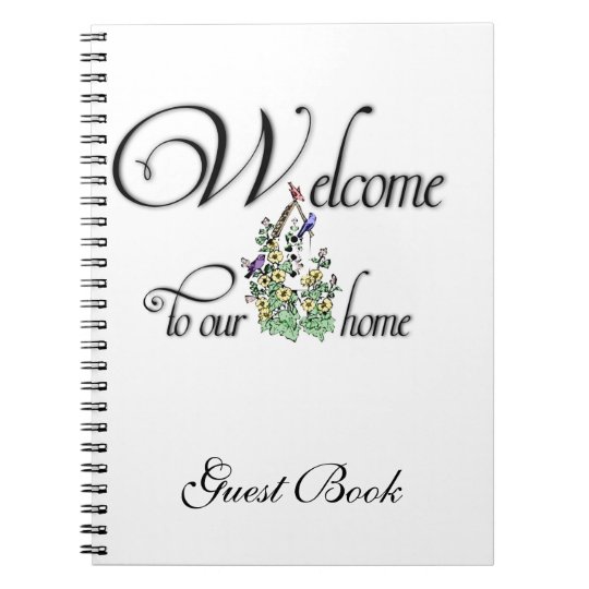 Welcome to Our Home (birdhouse) Guest book | Zazzle.com