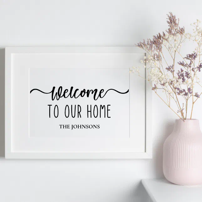 Welcome To Our Home Personalized Family Poster | Zazzle