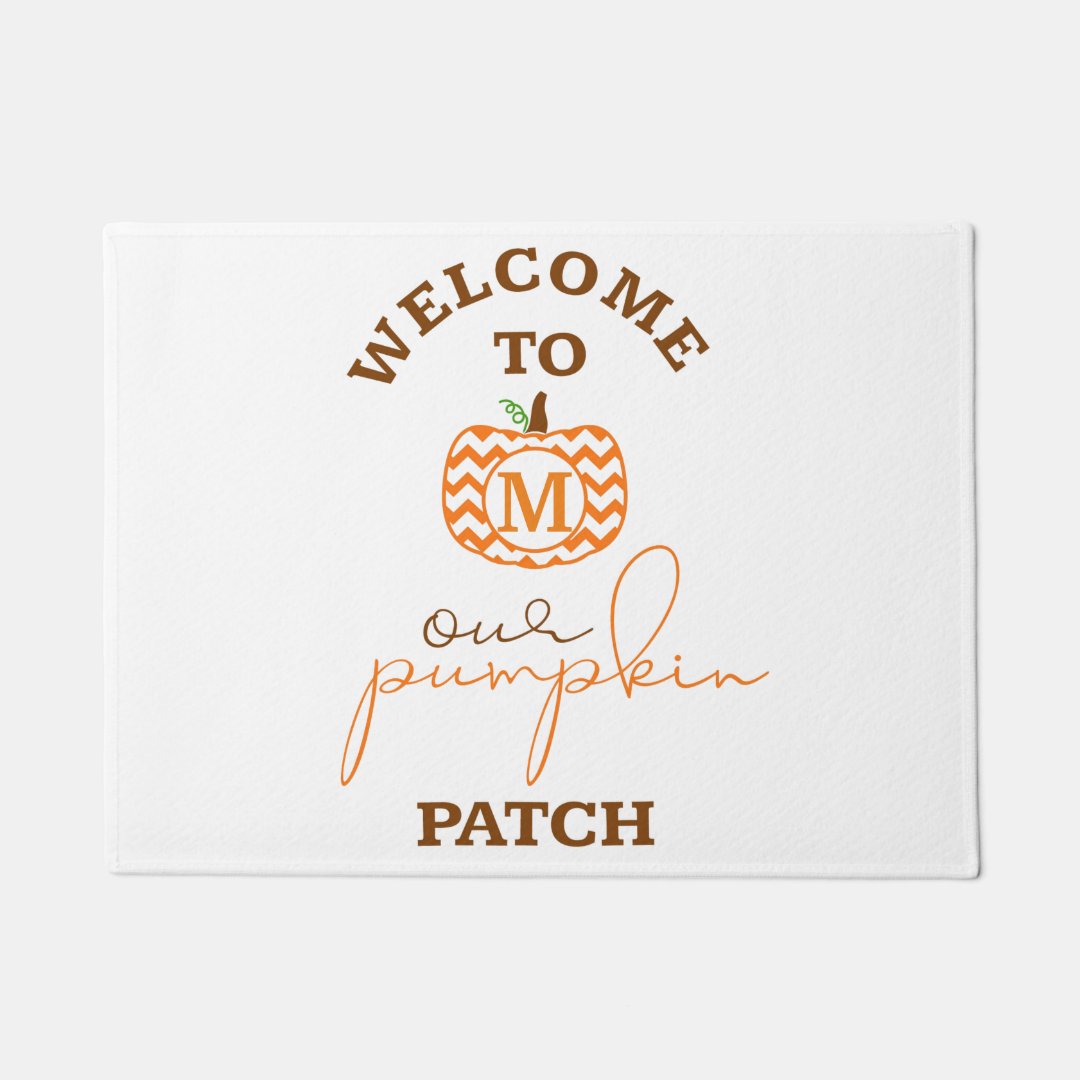 Welcome To Our Pumpkin Patch Doormat | Zazzle
