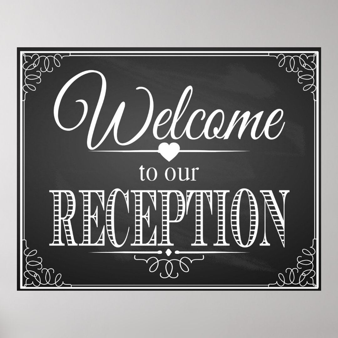 Welcome to our Reception ideal for wedding Poster | Zazzle