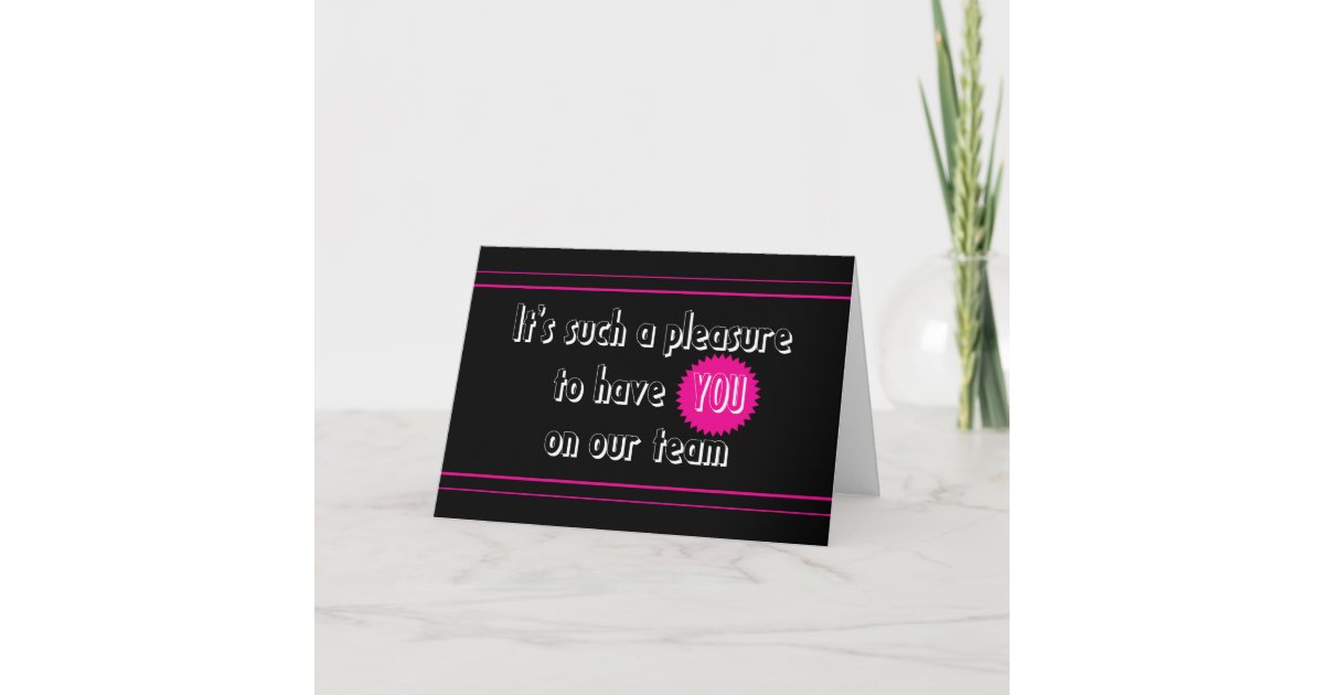 Welcome to Our Team Card | Zazzle