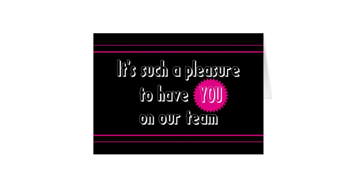 Welcome to Our Team Card | Zazzle.com