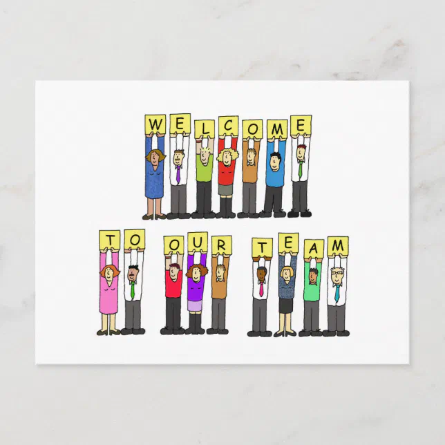 Welcome to Our Team Postcard | Zazzle