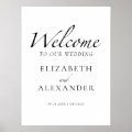 Welcome to our Wedding Black & White Welcome Sign | Zazzle