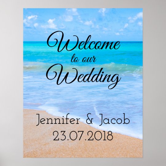 Welcome to our Wedding Tropical Destination Poster | Zazzle.com