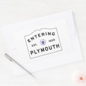 Welcome to Plymouth MA town sign Rectangular Sticker | Zazzle