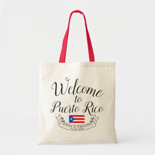 Welcome to Puerto Rico| Destination Wedding Favor Tote Bag | Zazzle.com