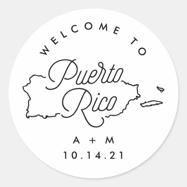 Welcome to Puerto Rico Sticker | Zazzle