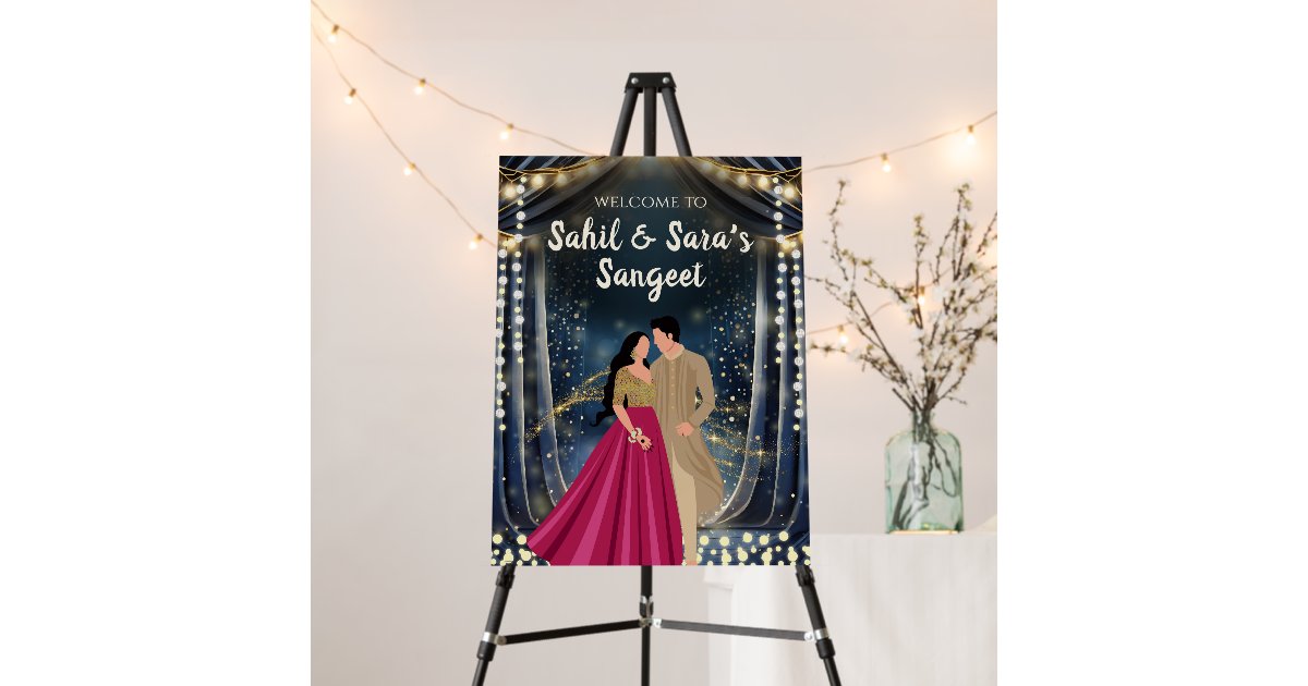 Welcome to Sangeet Poster & Sangeet welcome Signs | Zazzle