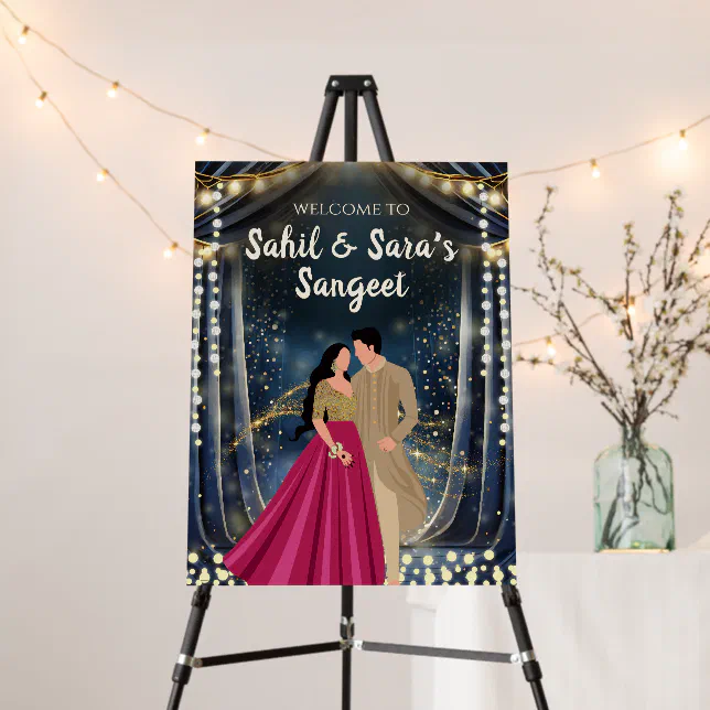 Welcome to Sangeet Poster & Sangeet welcome Signs | Zazzle