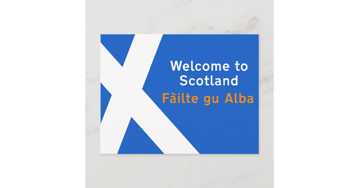 Welcome to Scotland, Sign, UK Postcard | Zazzle