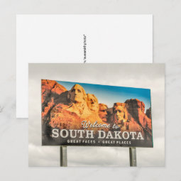 Welcome to South Dakota Sign Postcard | Zazzle