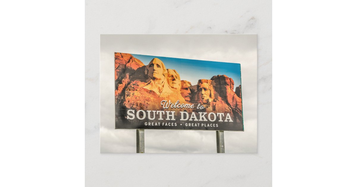 Welcome to South Dakota Sign Postcard | Zazzle