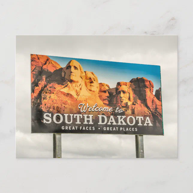 Welcome to South Dakota Sign Postcard | Zazzle
