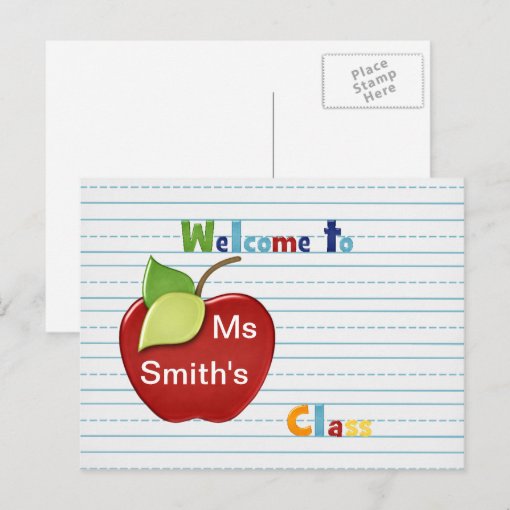 Welcome to student from teacher Postcard | Zazzle
