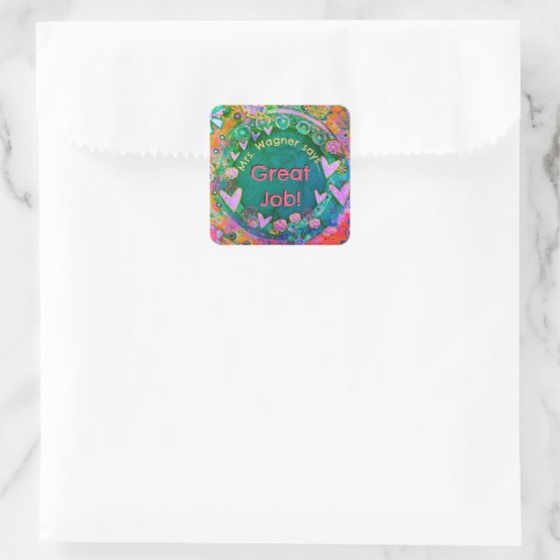 Welcome to Teacher’s Class Personalized Square Sticker | Zazzle