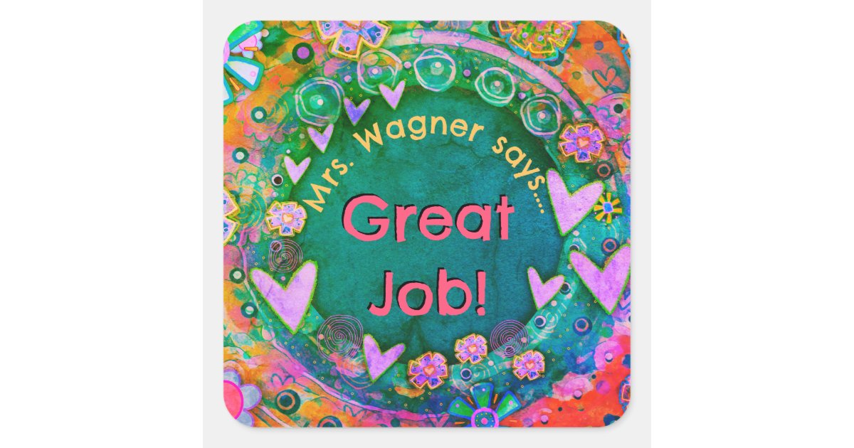 Welcome to Teacher’s Class Personalized Square Sticker | Zazzle