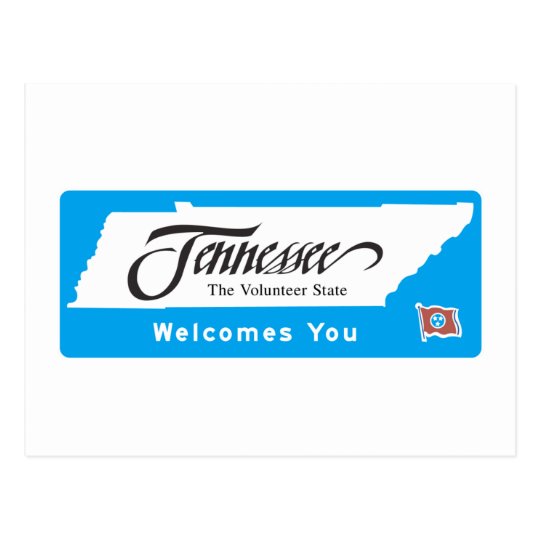 Welcome to Tennessee - USA Road Sign Postcard | Zazzle.com