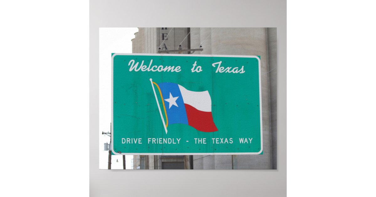 Welcome to Texas Highway Sign | Zazzle