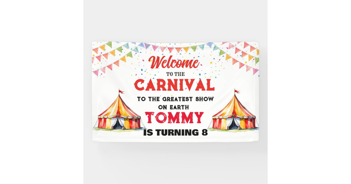 Welcome to the Carnival add your own text Banner | Zazzle