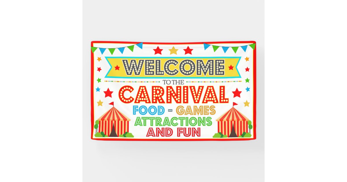 Welcome to the Carnival Banner | Zazzle
