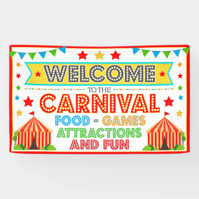 Welcome to the Carnival Banner | Zazzle