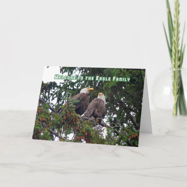 Welcome to the Eagle Family, Bald Eagles Card | Zazzle