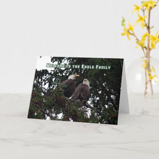 Welcome to the Eagle Family, Bald Eagles Card | Zazzle