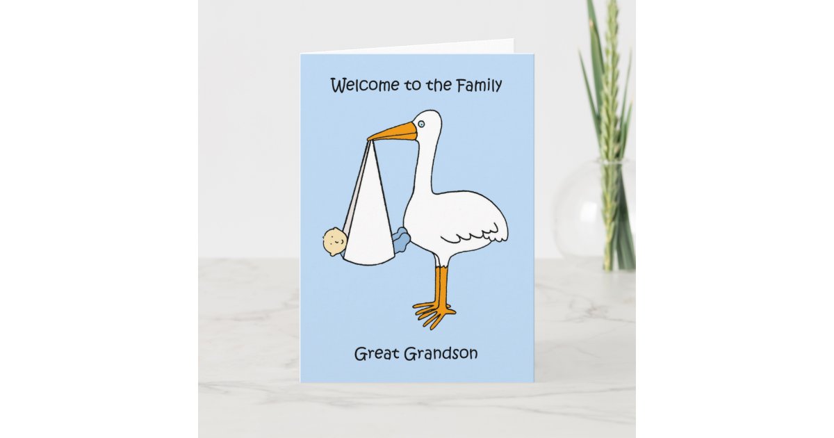 Welcome to the Family Great Grandson Card | Zazzle