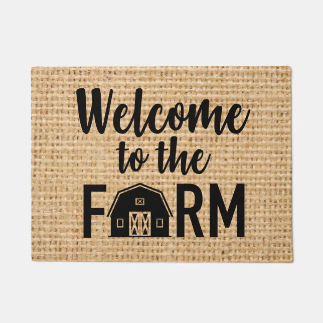 Welcome to the Farm Doormat | Zazzle