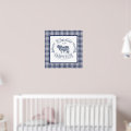 Welcome To The Farmhouse Blue Gingham Poster | Zazzle