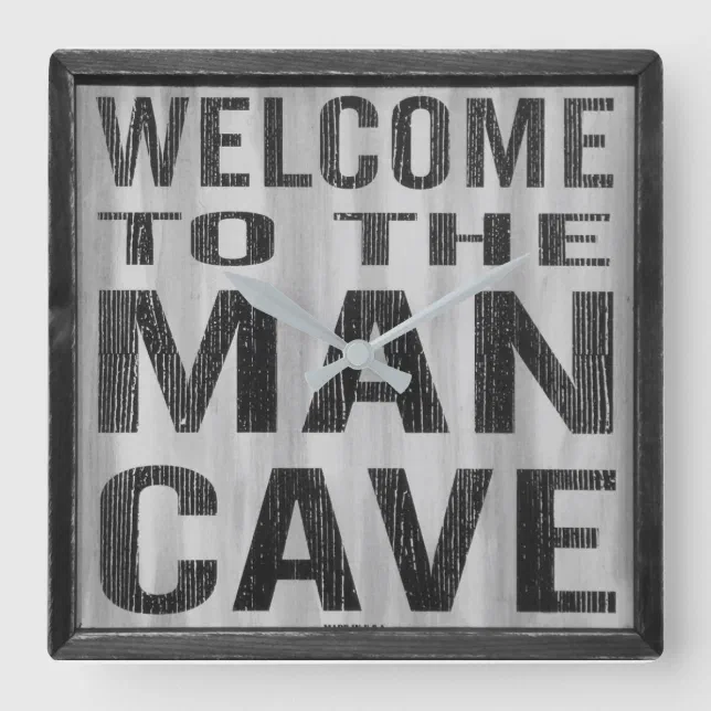 Welcome to the Man Cave Wall Clock | Zazzle