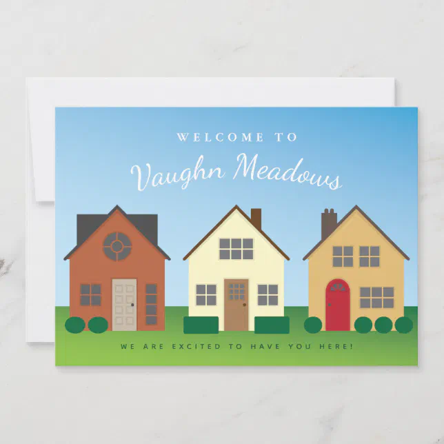 Welcome to the Neighborhood Card for New Residents | Zazzle