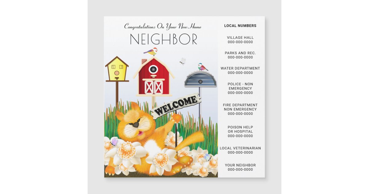 Welcome To The Neighborhood | New Home Directory | Zazzle