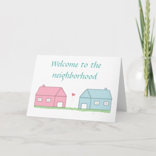 WELCOME TO *THE NEIGHBORHOOD* NEW NEIGHBOR CARD | Zazzle.com