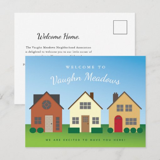 Welcome to the Neighborhood New Resident Postcard | Zazzle