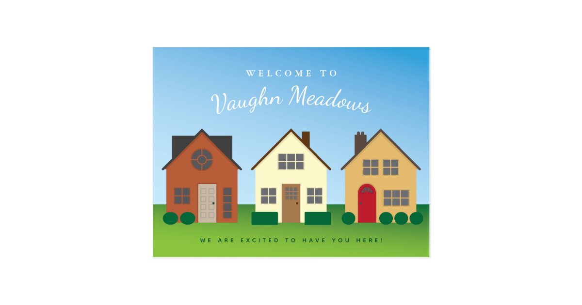 Welcome to the Neighborhood New Resident Postcard | Zazzle.com
