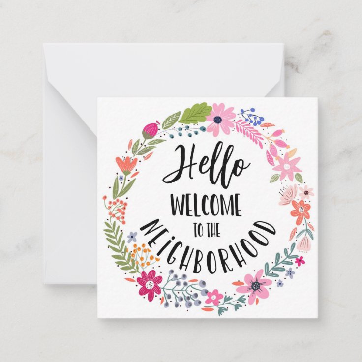 welcome to the neighbourhood new home note card | Zazzle
