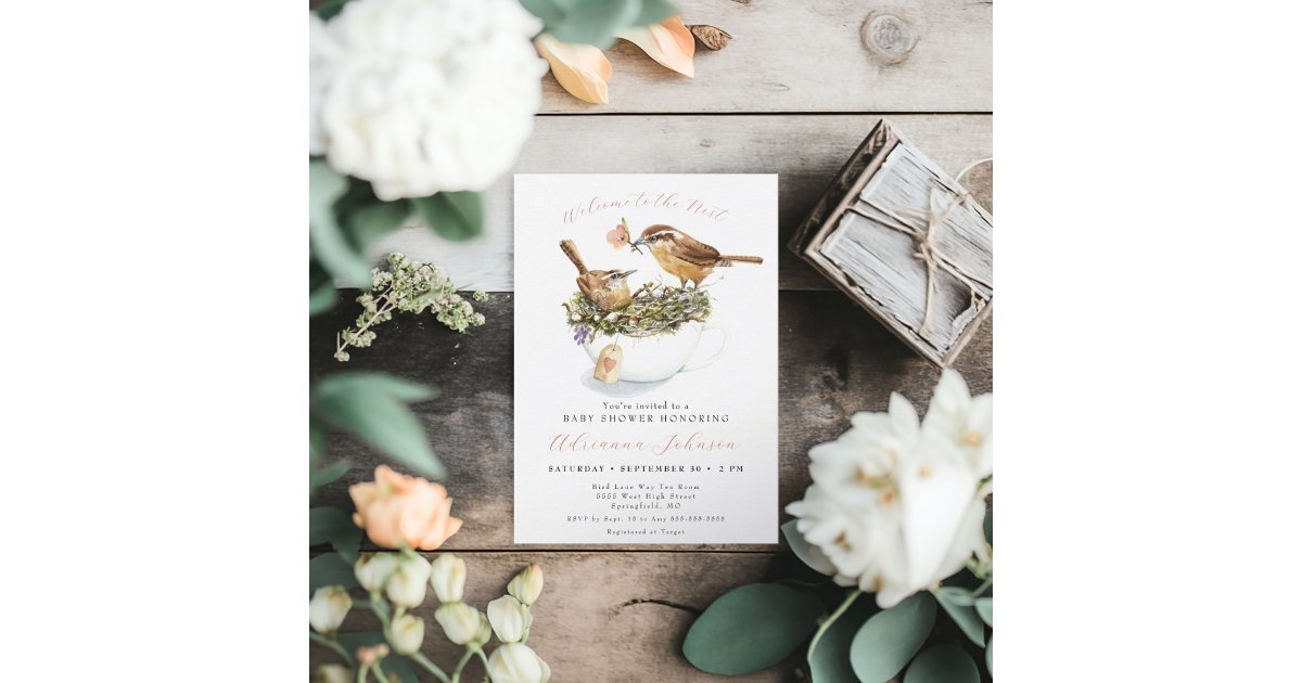 Welcome To The Nest Baby Shower Invitation | Zazzle