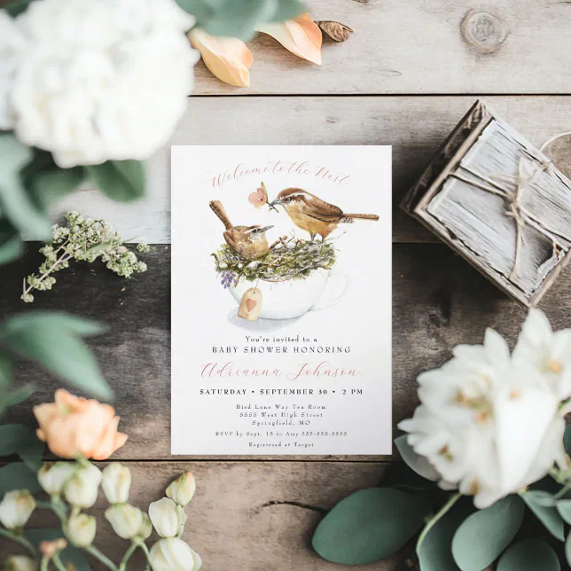 Welcome To The Nest Baby Shower Invitation | Zazzle