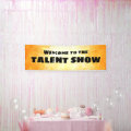 Welcome To The Talent Show Yellow and Orange Banner | Zazzle