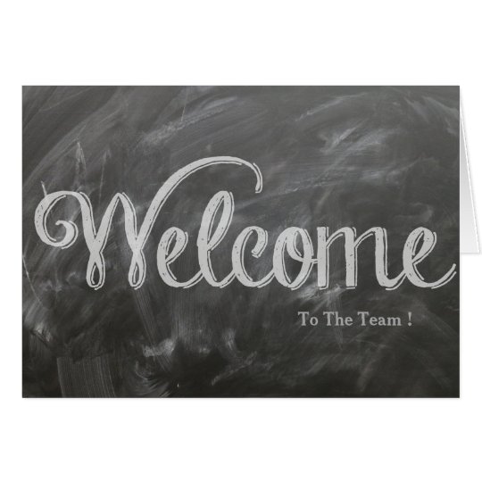 Welcome To The Team Chalkboard Postcard | Zazzle.com