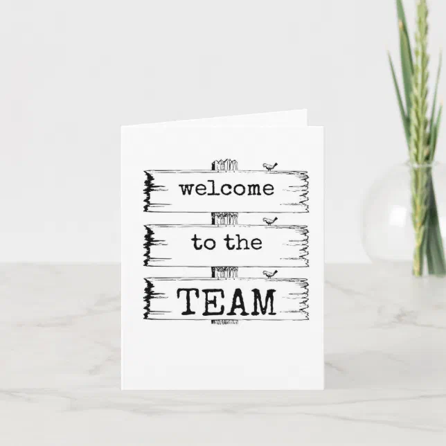 Welcome to the Team, Cute New Employee Card | Zazzle