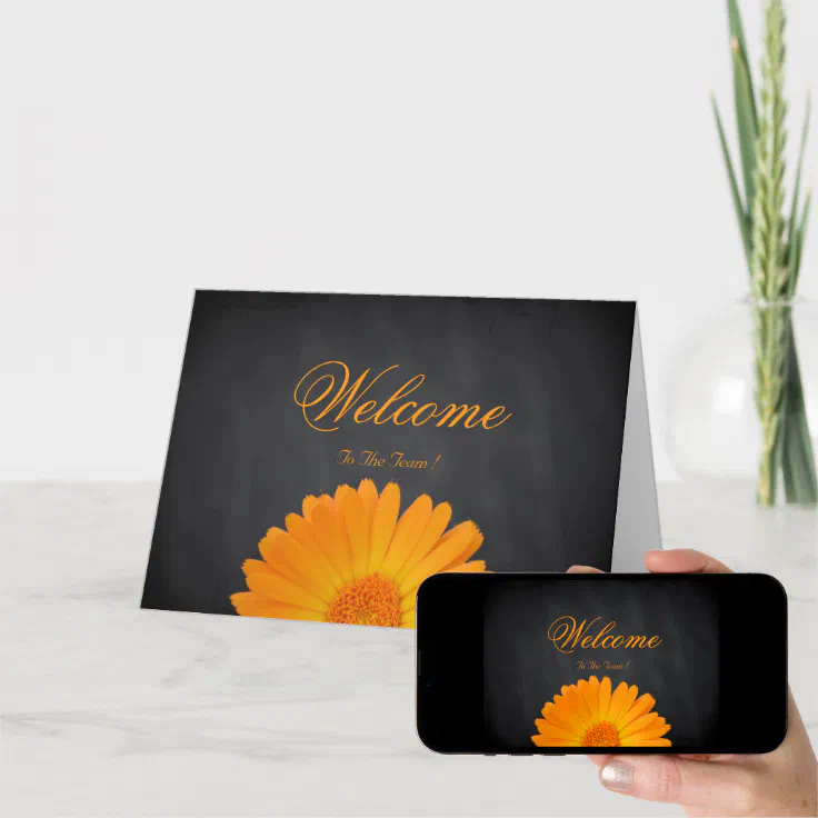 Welcome to The Team Daisy Flower Card | Zazzle
